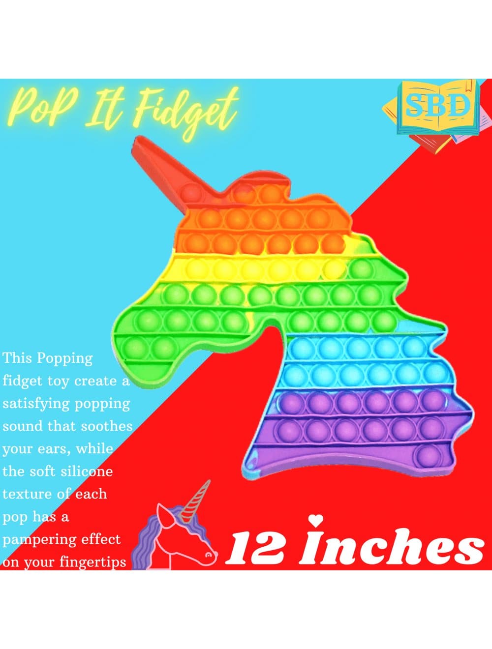 Unicorn Bubble Fidget Popping Sensory Toy Large size – Saleemi Book Depot